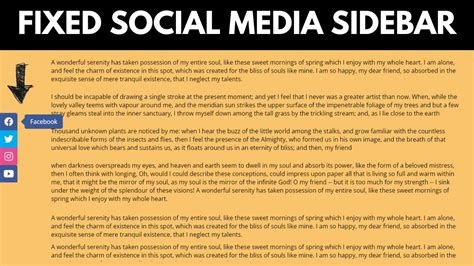 Sticky Social Media Icons Sidebar Using Html And Css Youtube