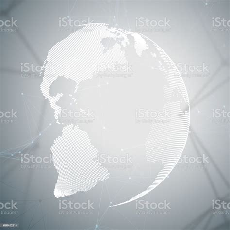 미래 네트워크 셰이프를 추상화 합니다 첨단 기술 배경 선 및 점 다각형 선형 연결 회색 세계 세계입니다 글로벌 네트워크 연결 기하학적 설계 파고 데이터 개념 개념에 대한