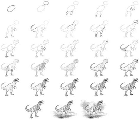 Dinosaur Drawing Create A Ferocious Dinosaur Sketch