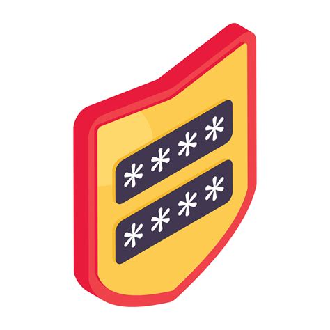 An Editable Design Icon Of Password Shield 36443818 Vector Art At Vecteezy
