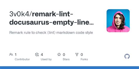 Github 3v0k4remark Lint Docusaurus Empty Lines Around Admonition Content Remark Rule To