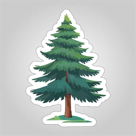Premium Vector Panoramic Pine Tree Sticker Designs Perfect For