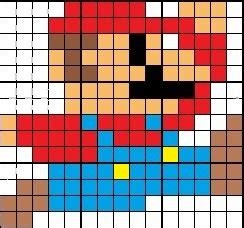 Fichas De Primaria Cuadrículas De Mario Bross