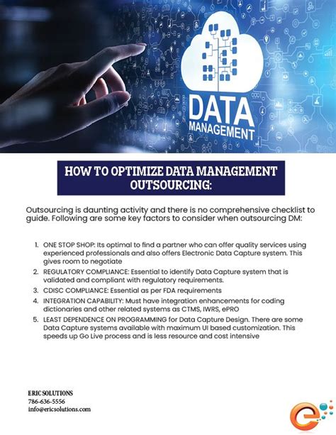 Optimization Of Data Management Outsourcing Eric Solutions