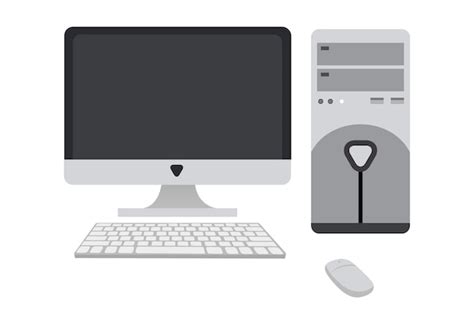 Premium Vector Free Vector Desktop Computer Set
