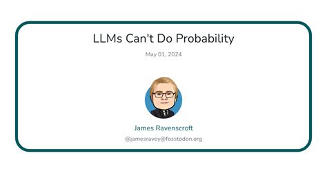 Llms Cant Do Probability Llm의 확률적 답변에 대한 실험 읽을거리and정보공유 파이토치 한국