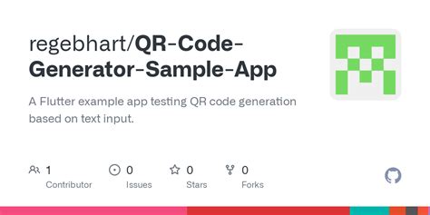 Github Regebhart Qr Code Generator Sample App A Flutter Example App Testing Qr Code