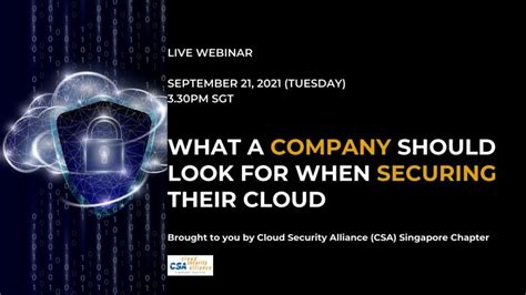 Cloud Security Alliance Singapore Chapter On Linkedin Cloudsecurity Security