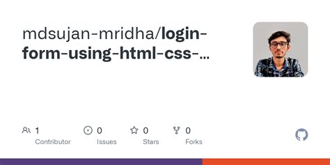 Github Mdsujan Mridha Login Form Using Html Css Only
