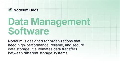 Data Management Software Nodeum Docs Data Management Software Nodeum Docs