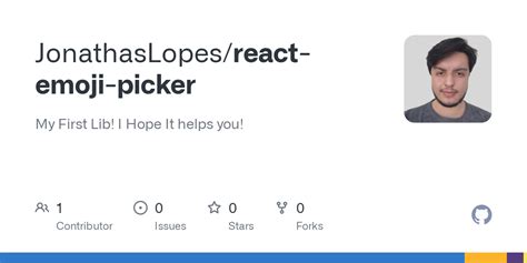Github Jonathaslopesreact Emoji Picker My First React Lib Hope It