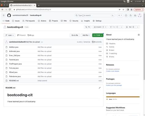 Samiksha Nimbalkar On Linkedin Java Learn Coding Firstgithubupload