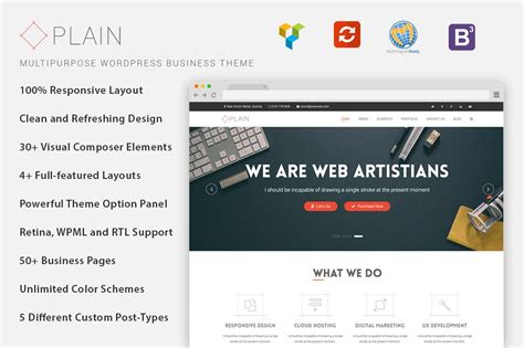 Plain Multi Purpose Wp Theme Wordpress Themes ~ Creative Market