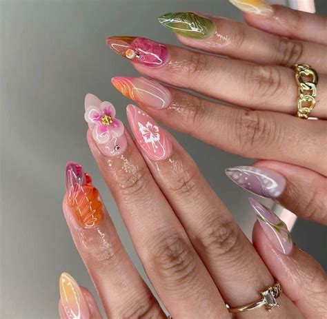 Pin By Had On Nails Nail Designs Floral Nails 3d Nails