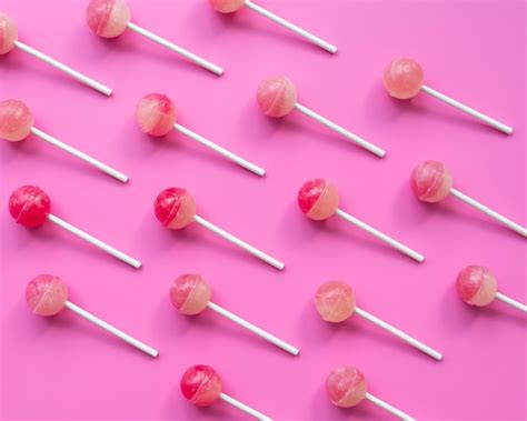 Free Photo Top View Colorful Ball Lollipops