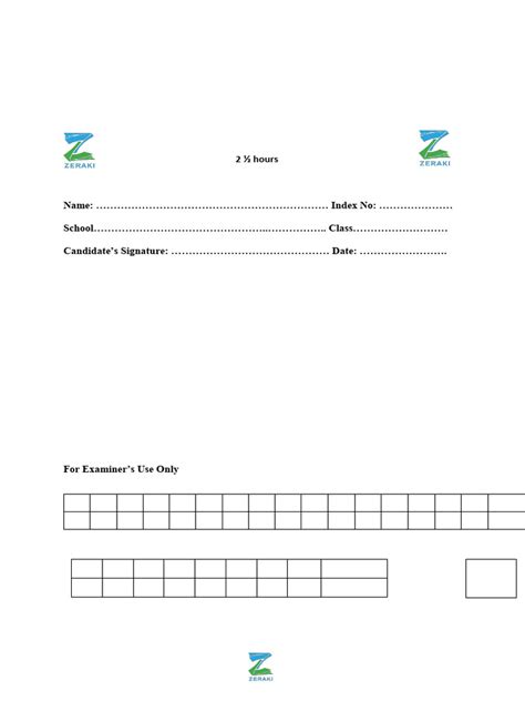 Mathematics Mathematics Form 3 Paper 2 Zeraki Achievers 1 0 Question Paper Pdf Circle