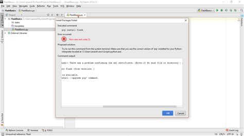 Cant Install Flask In My Pycharm Ides Support Intellij Platform