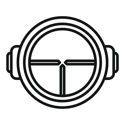 Sniper Scope Icon Outline Vector Rifle Sight 14865251 Vector Art At