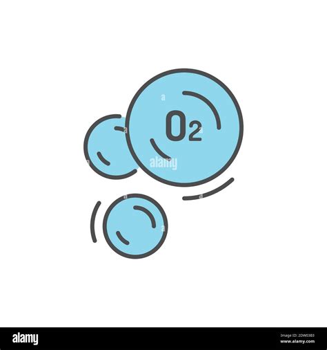 Molecule Or Atom Oxygen Color Line Icon Editable Stroke Stock Vector Image And Art Alamy