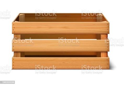 현실적인 벡터화물 저장 나무 상자 전면 보기 흰색 배경에 격리 목재 재료에 대한 스톡 벡터 아트 및 기타 이미지 목재 재료 바구니 3차원 형태 Istock