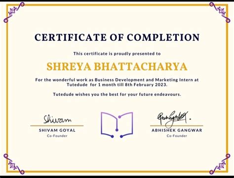 shreya bhattacharya on linkedin internship tutedude