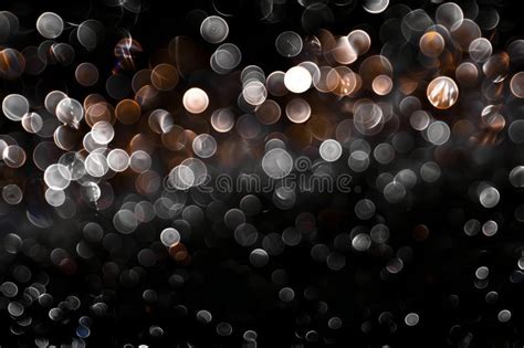 Abstract Bokeh Lights With Defocused Circular Patterns On Black Background Stock Image Image