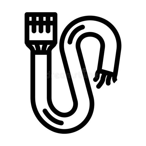 Cable Wiring Electronics Line Icon Vector Illustration Stock Vector Illustration Of Symbol