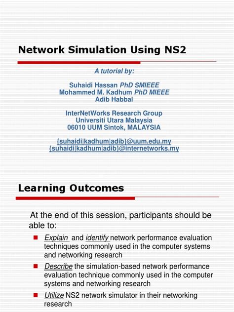 network simulation using ns2 a tutorial by pdf simulation