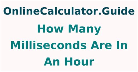 How Many Milliseconds The Answer Codecraft Lab