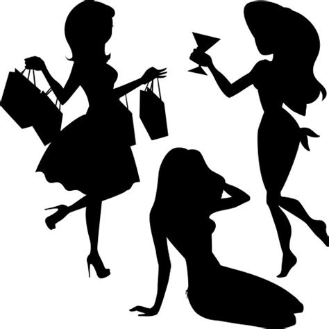 Sexy Girl Silhouettes Royalty Free Vector Image