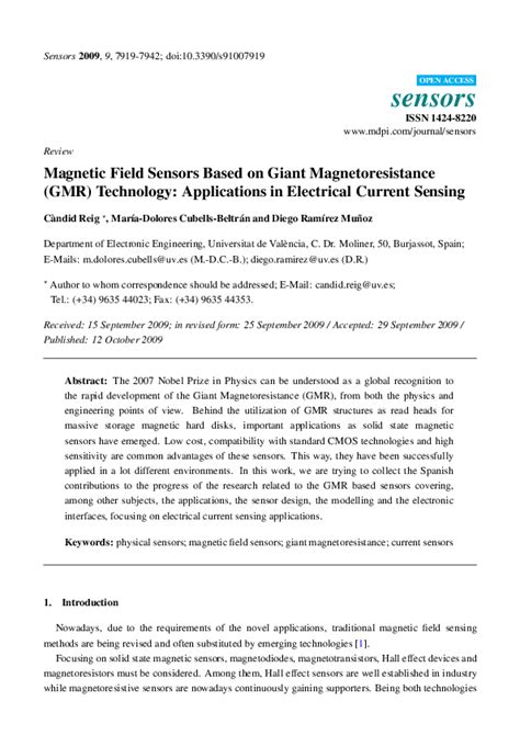 pdf magnetic field sensors based on giant magnetoresistance gmr