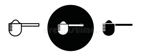 Scoop Outline Icon Collection Or Set Scoop Thin Vector Line Art Stock Illustration