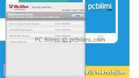 mcafee security scan plus nasıl kaldırılır