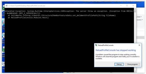Unhandled Exception On Console App Vbforums