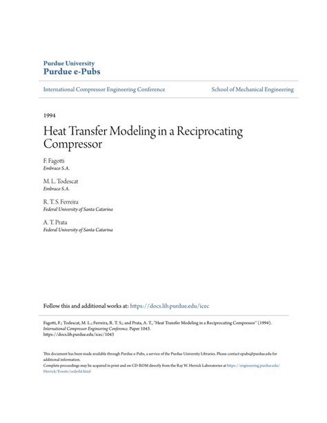 (PDF) Heat Transfer Modeling in a Reciprocating Compressor - DOKUMEN.TIPS