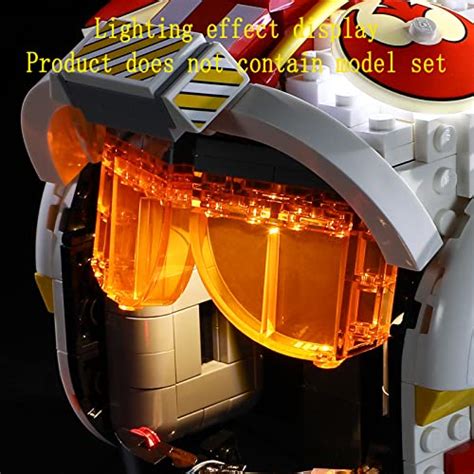 GEAMENT LED Light Kit Compatible With Lego Luke Skywalker Red Five Helmet Lighting Set For