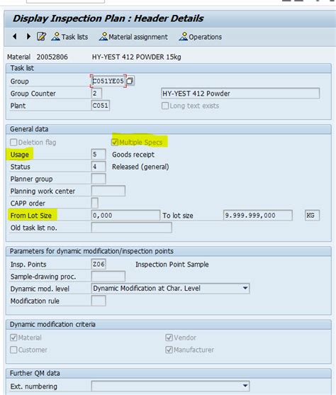 Multiple Specification Assignment Sap Community