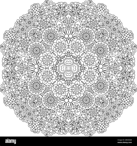 Pretty Geometric Floral Designs On White Background With Circular Patterns And Other Pleasing
