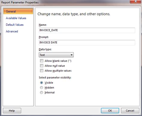 it help and advice ssrs specifying a default value for a date time
