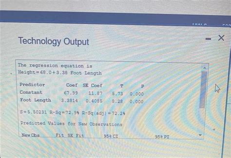 Solved The Minitab Output Shown Below Was Obtained By Using