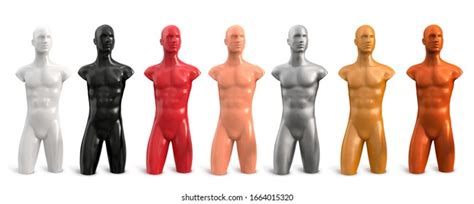 Vector Illustration Set Male Naked Mannequin Stock Vector Royalty Free Shutterstock