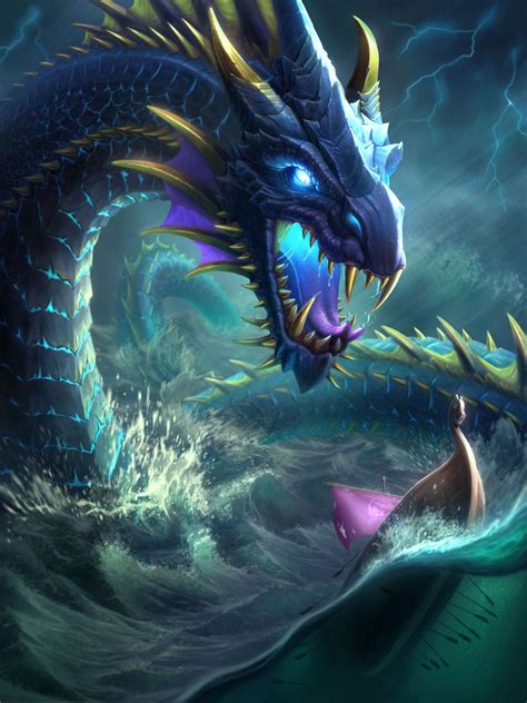 Artstation Jormungandr Mastery Skin Smite Narges Jafari Mythical