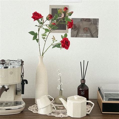 Bookaz 크리스탈 로즈 조화 장미 인테리어 소품 장식 생화같은 꽃 성묘 꽃꽂이 감도 깊은 취향 셀렉트샵 29cm