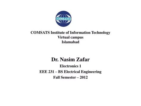 Ppt Comsats Institute Of Information Technology Virtual Campus Islamabad Powerpoint