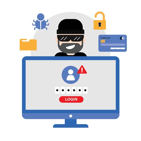 Cyber Crime And Hacker Activity Concept With Flat Style Vector Illustration 22480245 Vector Art