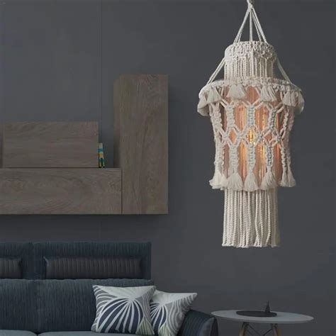 Ручной вязки абажур гобелен подвесной светильник украшение гостиной спальни Свадебные настенные