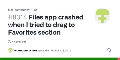 Files App Crashed When I Tried To Drag To Favorites Section Issue