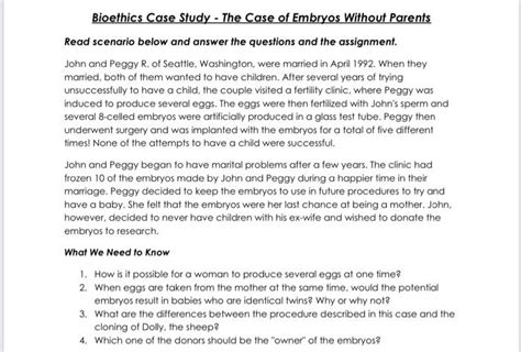 Solved Read Scenario Below And Answer The Questions And The