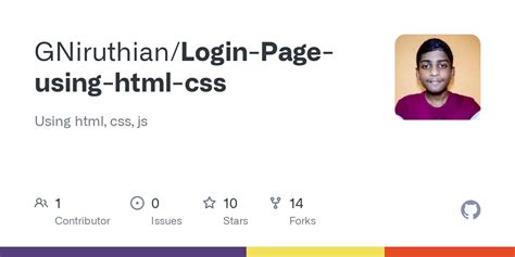 Github Gniruthian Login Page Using Html Css Using Html Css Js