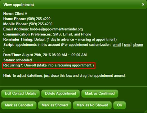 How Do I Create A Recurring Appointment Reminder